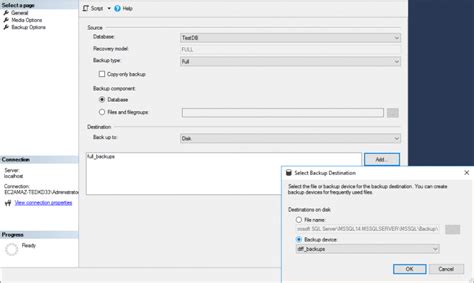 how to back up the sql server 2008