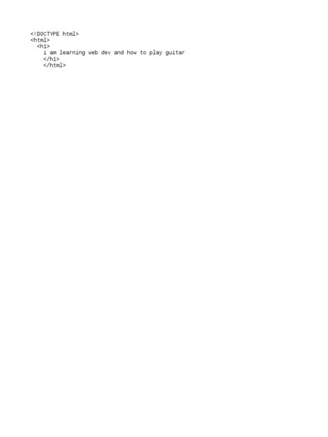 Declare The Doctype Of An Html Document Pdf
