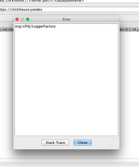 clickhouse squirrel add new driver occurs error slf4j loggerfactory