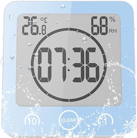 Allomn Digital Bathroom Clock Lcd Digital Bathroom Shower Kitchen