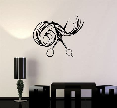Wall Vinyl Decal Scissors Hair Beauty Salon Barbershop Stylist Stickers