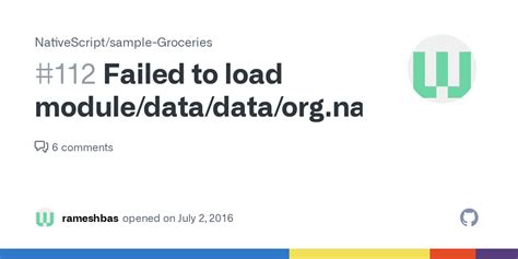 failed to load module data data org nativescript groceries files app
