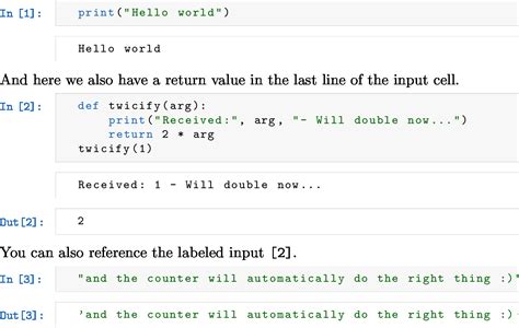 tcblisting ipython notebook input and output cells with listings