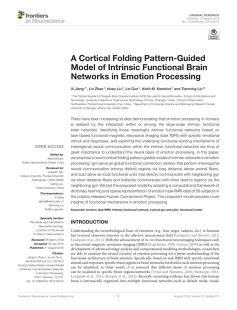 Pdf A Cortical Folding Pattern Guided Model Of Intrinsic Functional