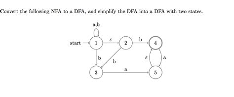solved convert the following nfa to a dfa and simplify the
