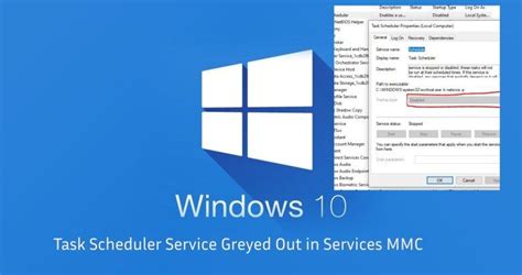 how to fix task scheduler service greyed out in services mmc batch