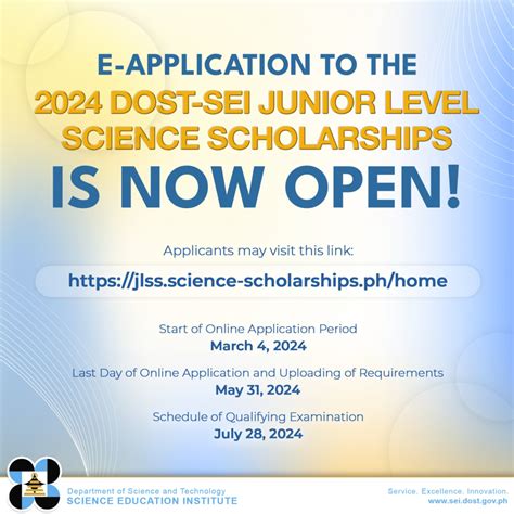 Dost Sei Jlss 2024 Application Now Open Philscholar