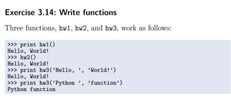 solved exercise 3 14 write functions three functions hw1