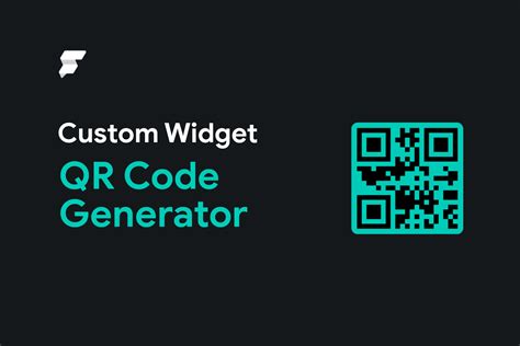 building a qr code generator custom widget