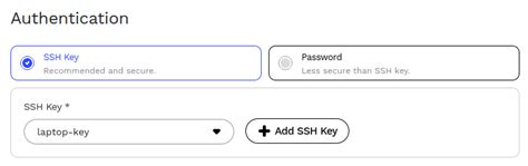 secure instance access via ssh key and password genesis