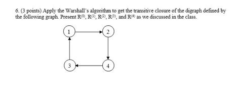 solved apply the warshall s algorithm to get the transitive