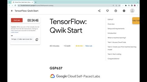 Tensorflow Qwik Start Qwiklabs Gsp637 [with Explanation🗣️