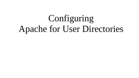 configuring apache for user directories youtube