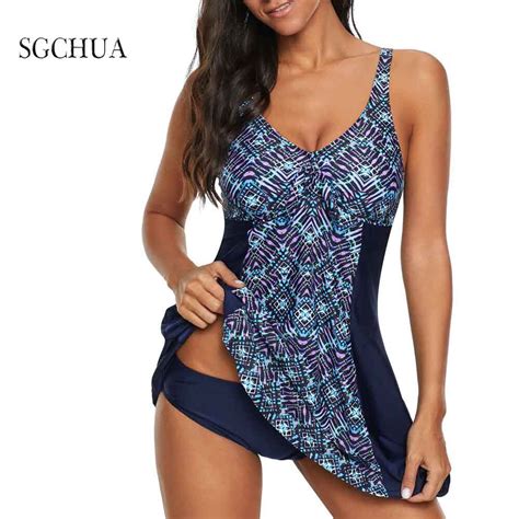 Womens Plus Size Swimsuit Deep V Backless Laser Print Push
