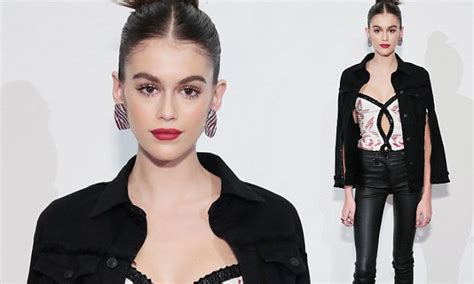 Kaia Gerber Pairs Trousers With Colorful Top In Nyc Daily Mail Online