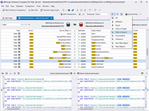 sql compare schema comparison tool to diff sql databases ph