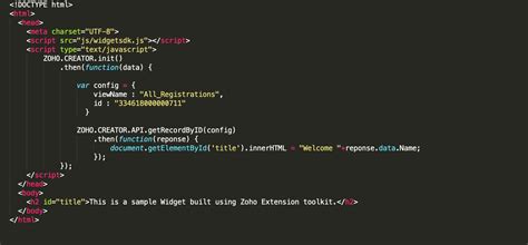 create your first widget zoho creator help