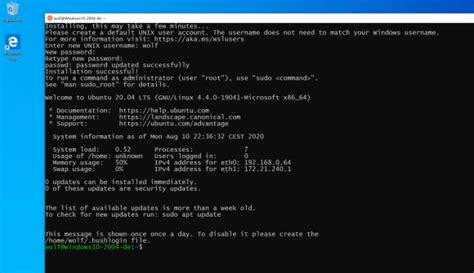 apache mysql und php in subsystem für linux 2 wsl2