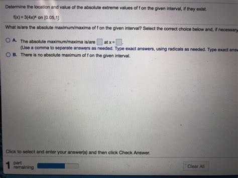 Solved Determine The Location And Value Of The Absolute
