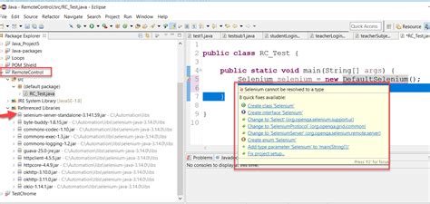 cannot import selenium packages in eclipse after