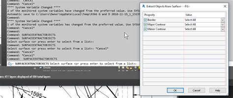 extract contours from surface using from external application