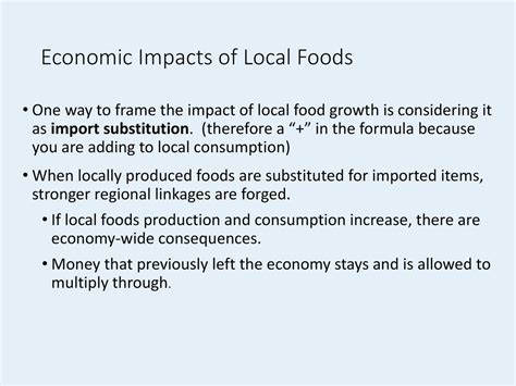 Economic Assessment Of Local Foods Undertaking Input Output Analysis