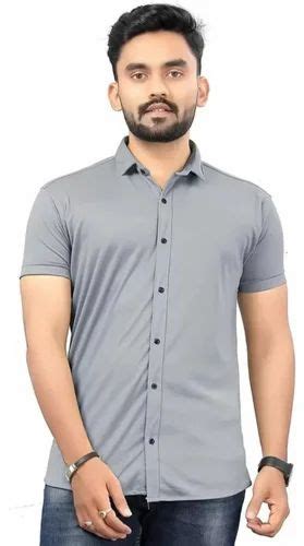 Plain Imported Lycra Mens Shirts Half Sleeves Casual Wear At Rs 160