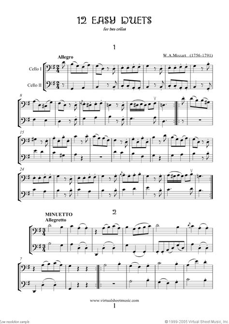 Cello Duo Easy Sheet Music Hot Sex Picture