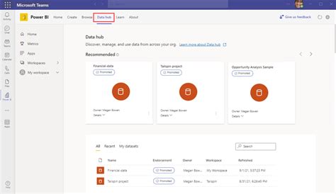 Create Reports From Data In Microsoft Teams Power Bi Microsoft Learn