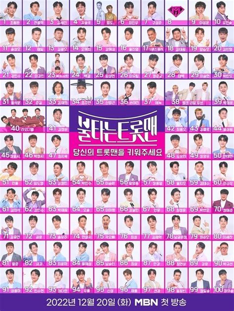 ‘불타는 트롯맨 참가 100팀 공개… 미스터트롯 대항마될까