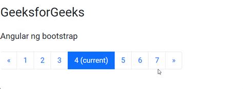 angular ng bootstrap pagination component geeksforgeeks