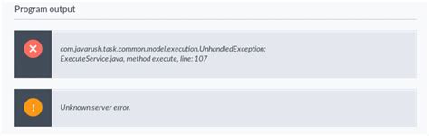 unknown server error java help on codegym