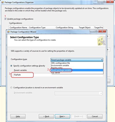 microsoft sql server integration services passing variables from a