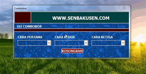 cara isi pilihan pada combobox vba excel kampus office