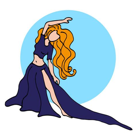 60 Poses Belly Dance Stock Illustrations Royalty Free Vector Graphics