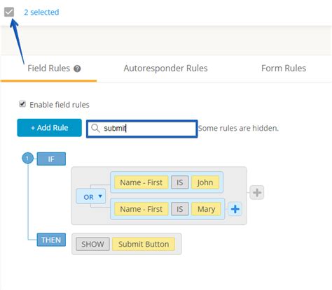 how to use rules on forms 123formbuilder help