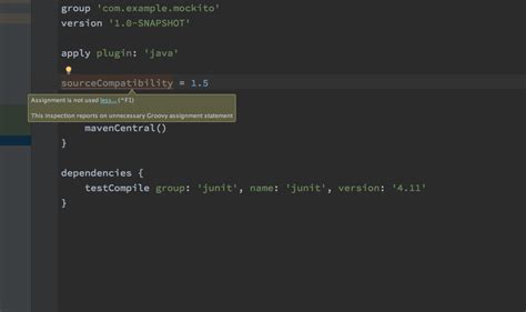 removing warning messages on intellij idea while building java project