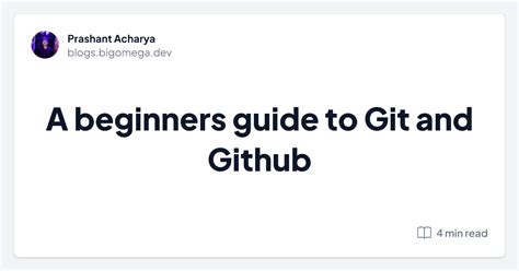 a beginners guide to git and github