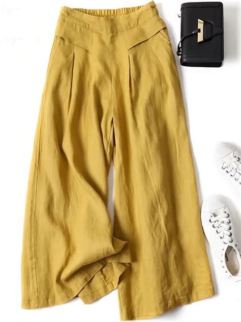 Solid Wide Leg Pants Casual Palazzo Pants Spring Summer Temu