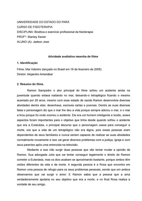 Resenha Critica Exemplo Filme Librain