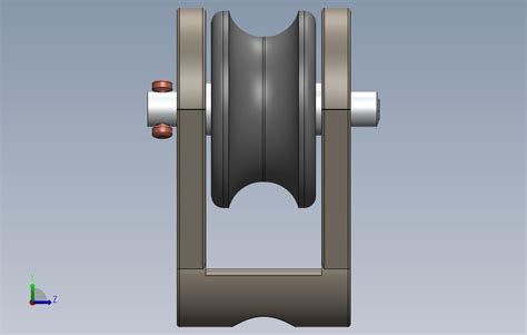 听滑轮。 Solidworks 2018 模型图纸免费下载 懒石网