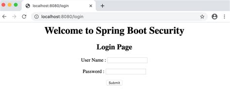 spring boot security custom login page example single user