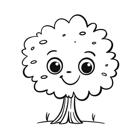 可愛的樹輪廓素描畫 向量 小樹繪圖 小樹輪廓 小樹素描向量圖案素材免費下載，png，eps和ai素材下載 Pngtree