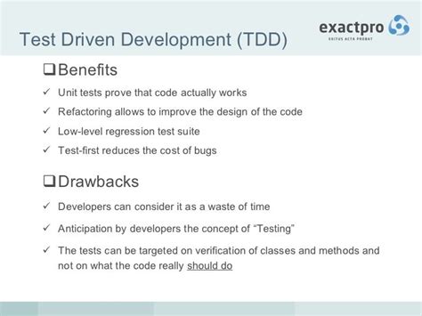 behavior driven development pros and cons