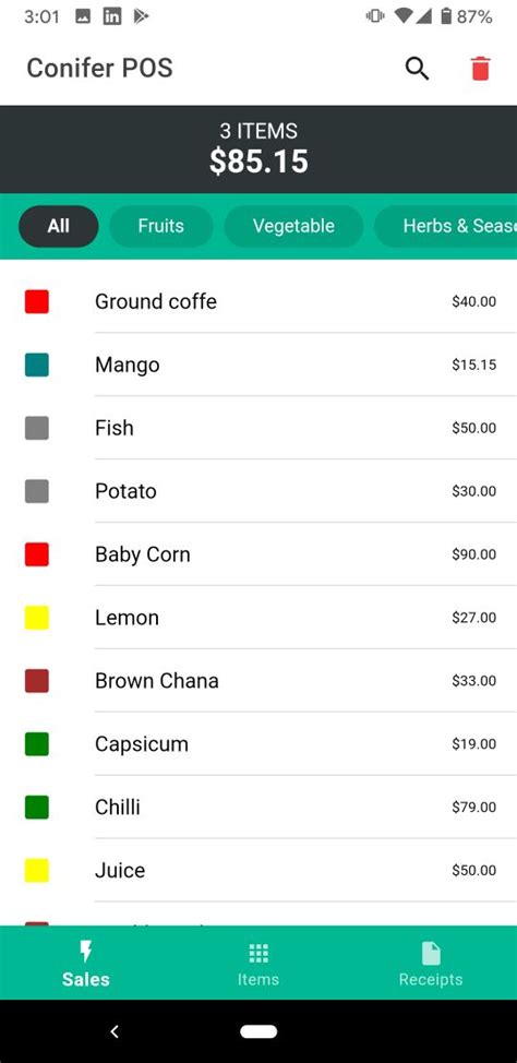 conifer pos ionic angular point of sale full app ionic
