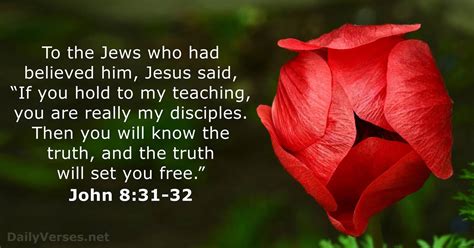 August 19 2018 Bible Verse Of The Day John 8 31 32