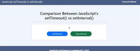 difference between the javascript s settimeout and setinterval