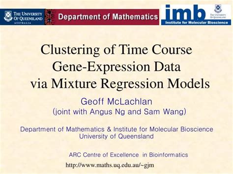 Ppt Clustering Of Time Course Gene Expression Data Via Mixture