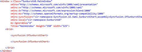 getting started with wpf sunburst chart control syncfusion