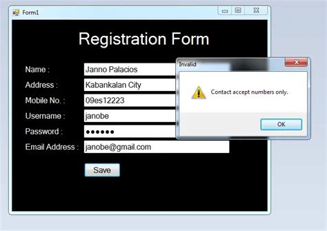 How To Validate A Registration Form Using Regular Expression In C
